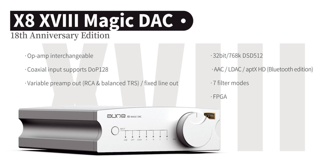 AUNE X8 XVIII BT MAGIC DAC - SLaudio - TAI NGHE VIỆT Headphone Store