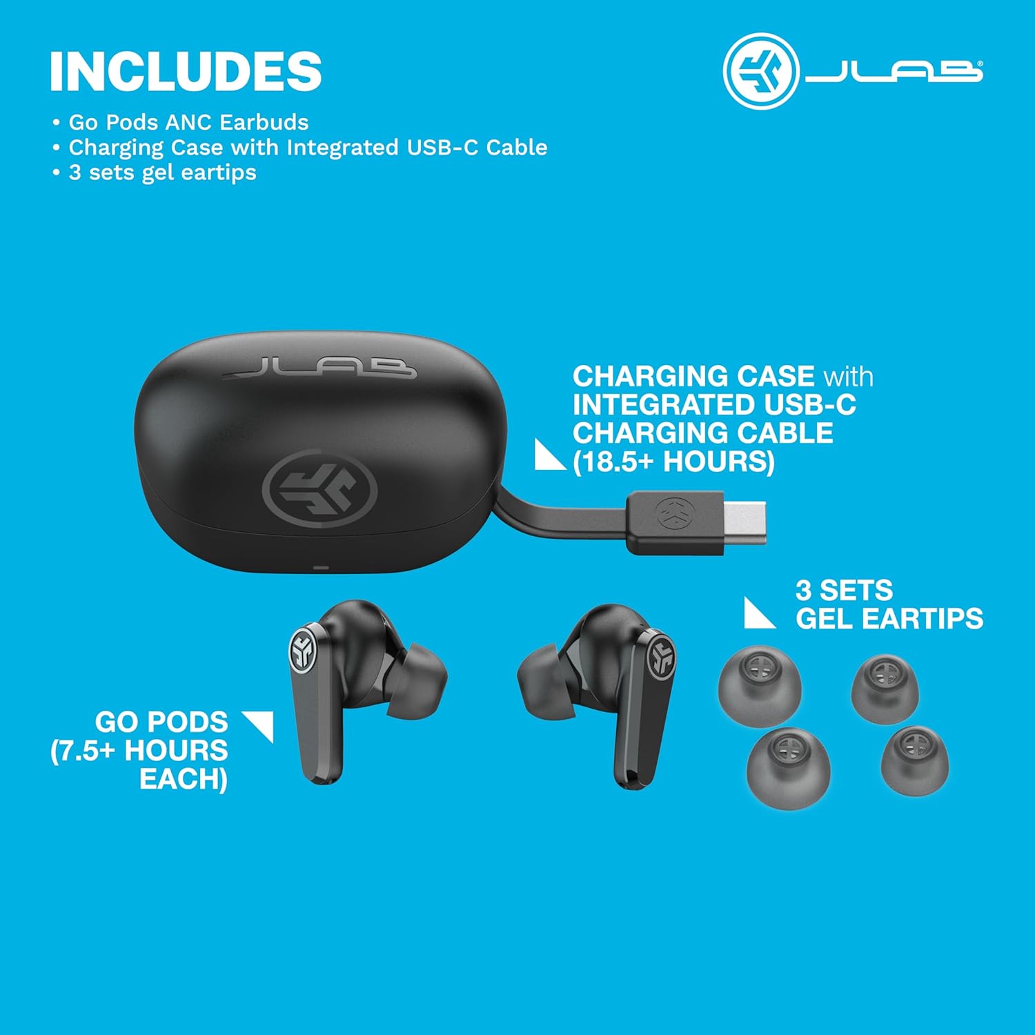 Jlab Go Pods ANC - SLaudio - TAI NGHE VIỆT Headphone Store